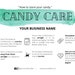 Editable Candy Care Card, DIY Care Card Inserts, Lolly Care Template ...
