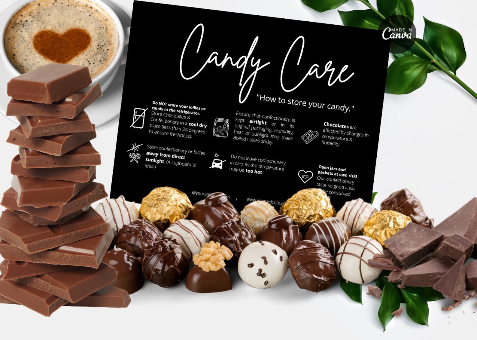 Editable Candy Care Package, Printable Candy Care Card Template, Sweets ...