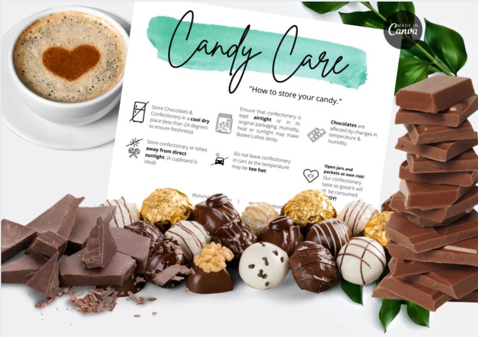 Editable Candy Care Card, DIY Care Card Inserts, Lolly Care Template ...