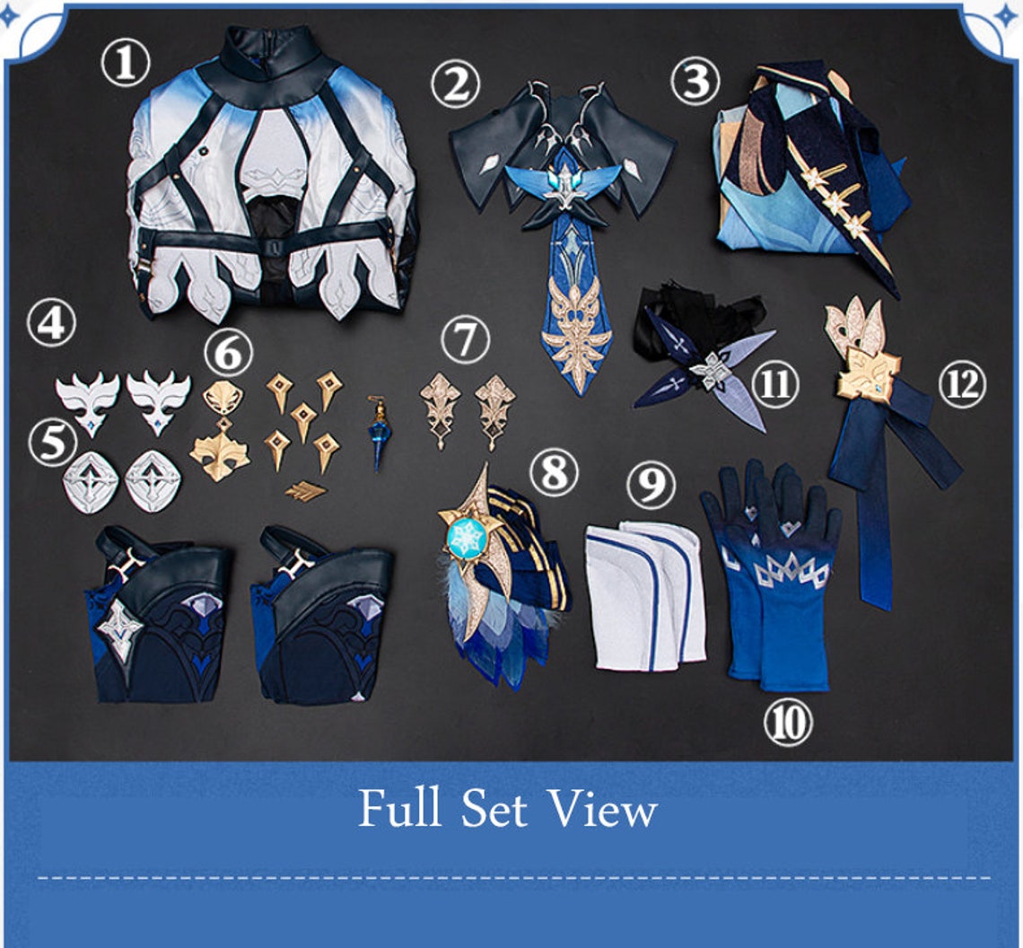 Best Quality Eula Genshin Impact Cosplay Costume Full Set Made - Etsy