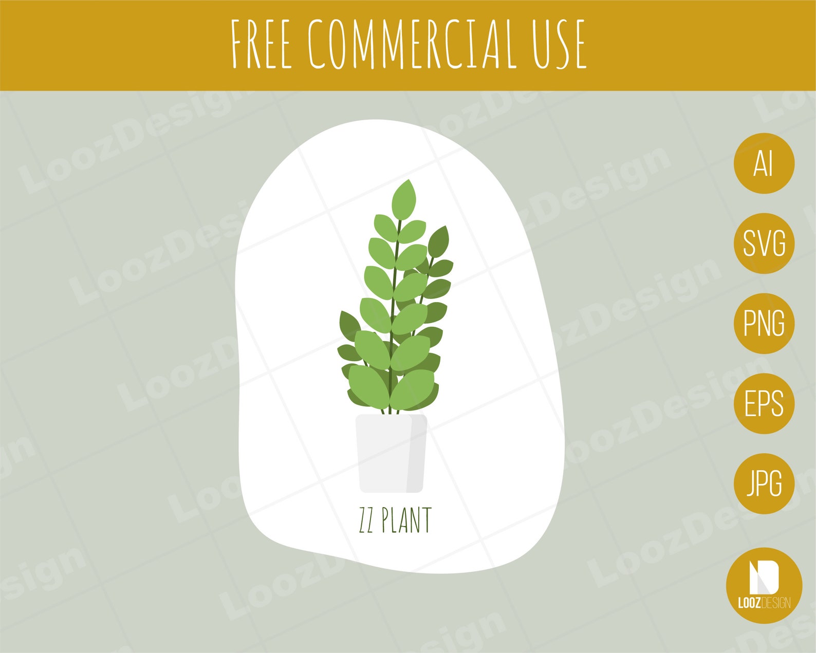 ZZ Plant Vector Plant - Digital Download Ai, SVG, PNG and More! - Etsy