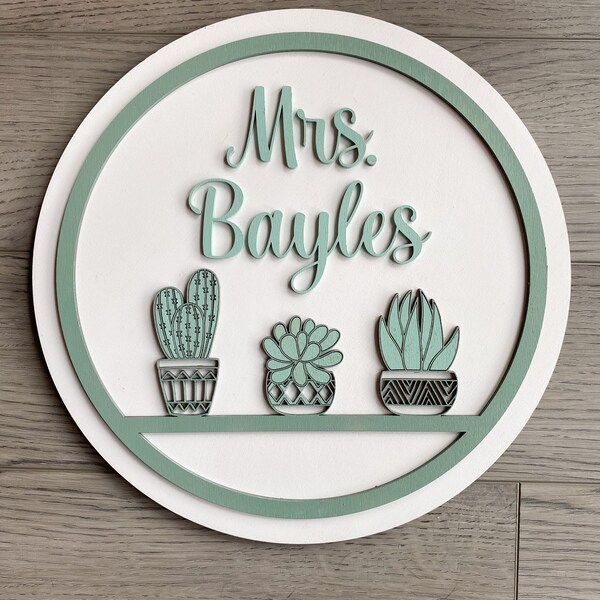 Teacher Sign Succulent - Etsy