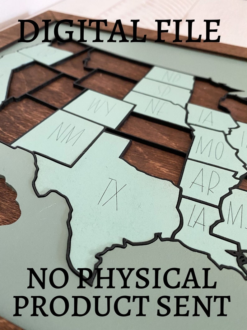 United States Travel Map Tracker | US Travel Fill in Puzzle Map | SVG ...