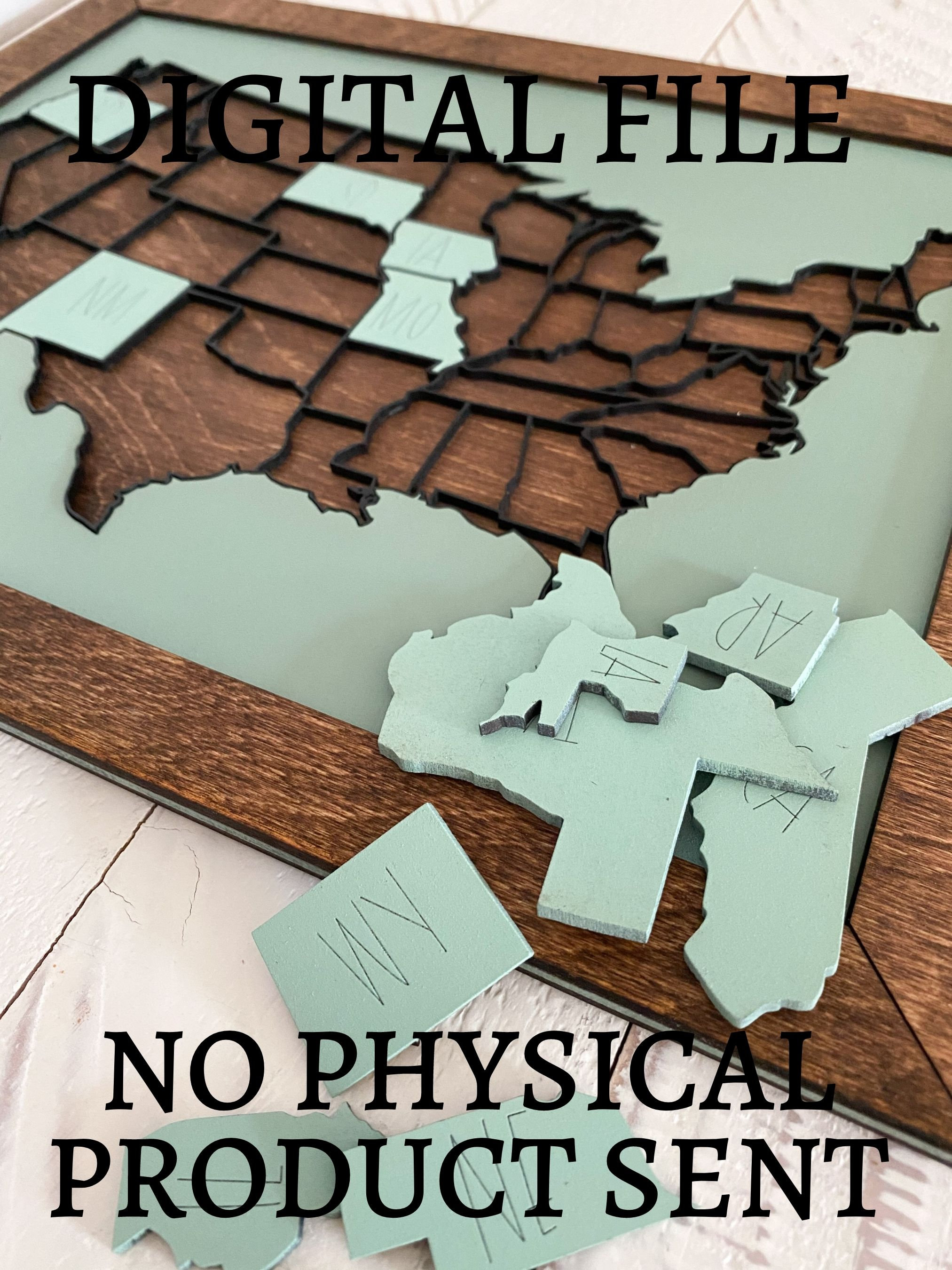 United States Travel Map Tracker | US Travel Fill in Puzzle Map | SVG ...