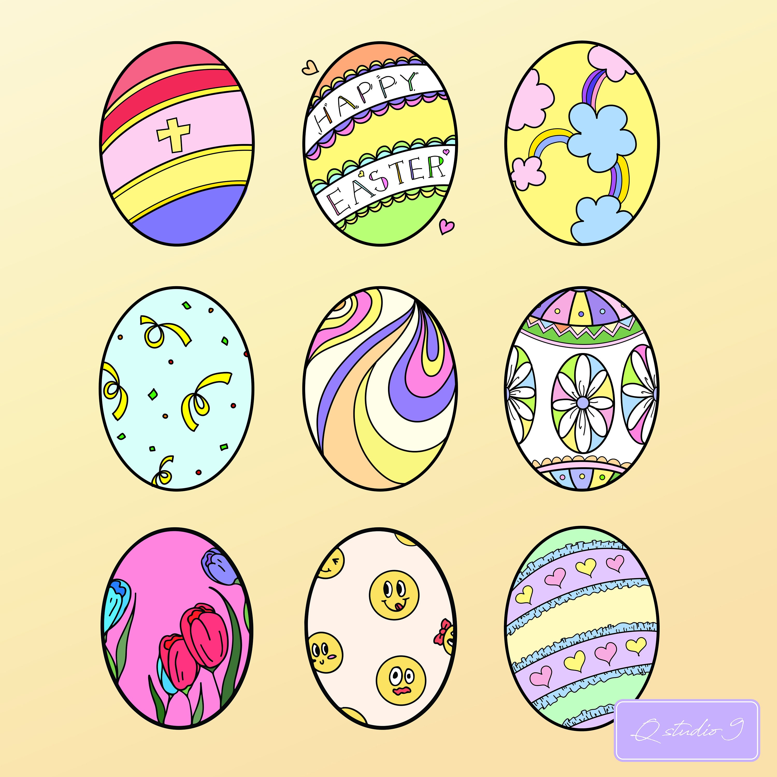 Oeuf de Pâques SVG, fichier PNG - Etsy France