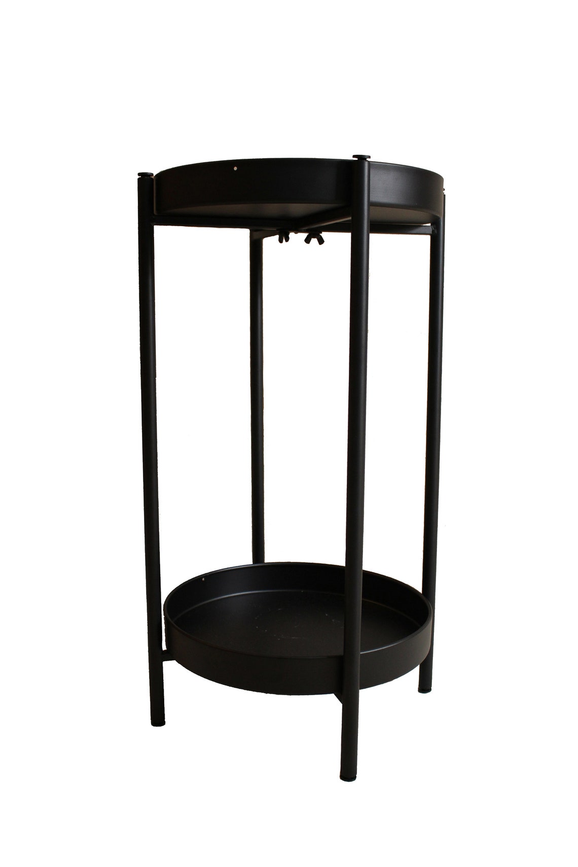 2 Tier Metal Plant Stand 23 Inch Tall Black No Assemble - Etsy