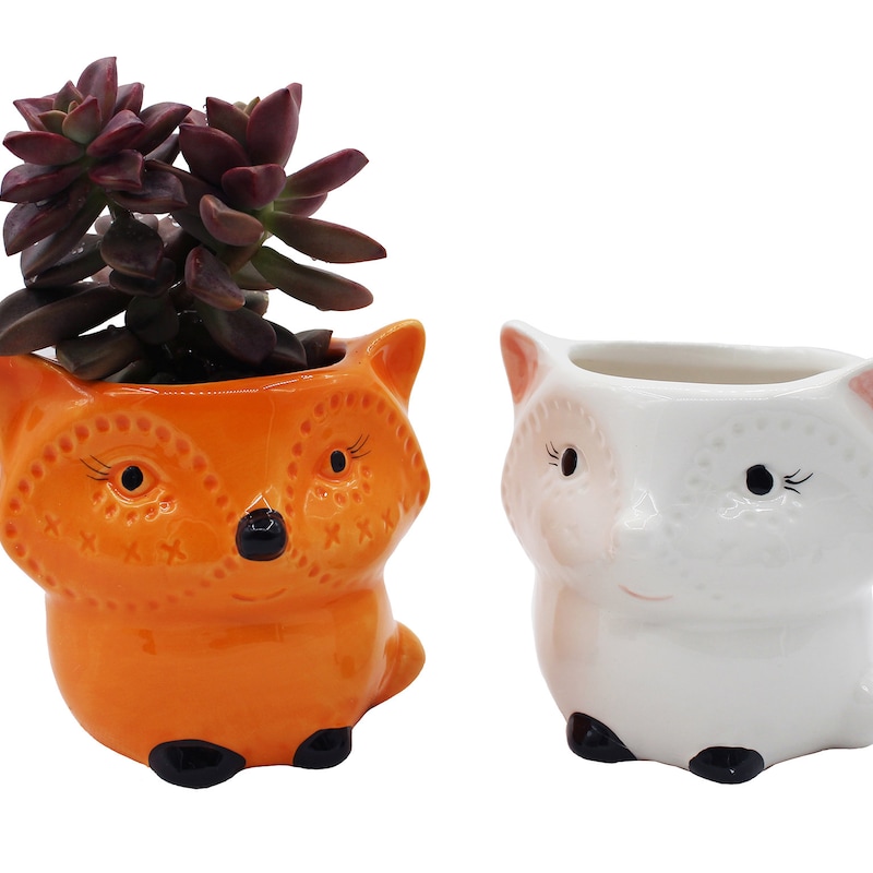 Fox Flower Pot - Etsy