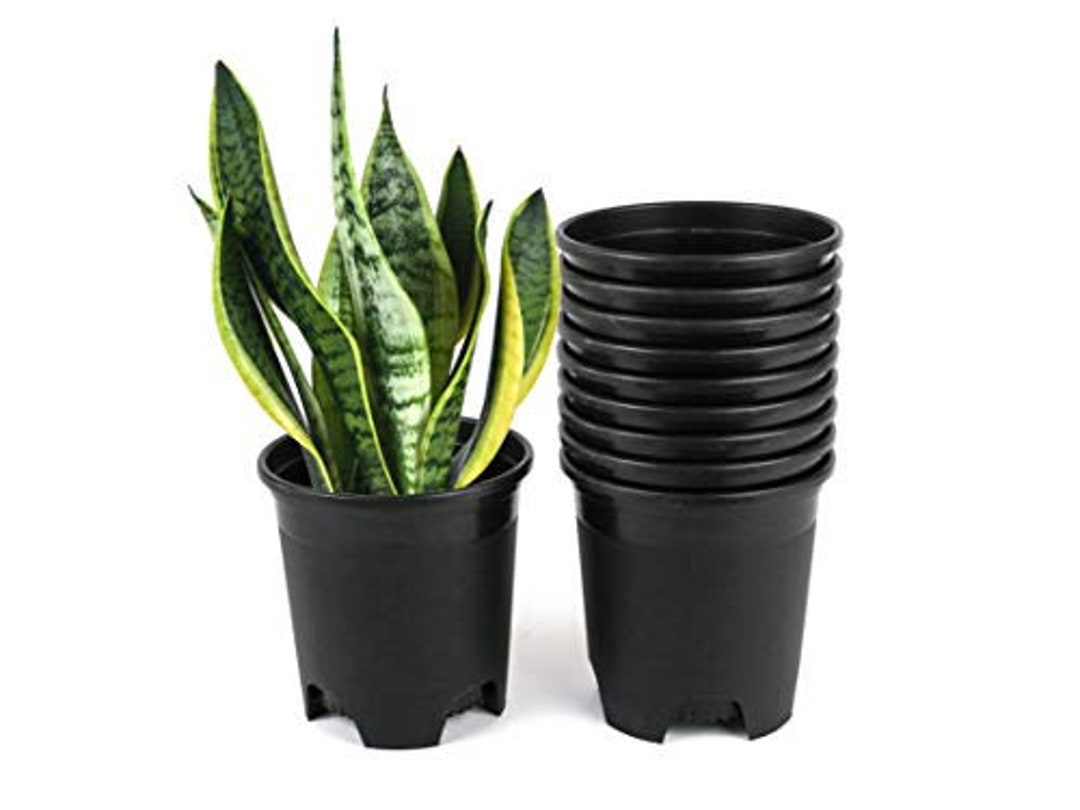 4.5 Inch Nursery Pot 10-pack 0.35 Gallon Plastic Planters for Outdoor ...