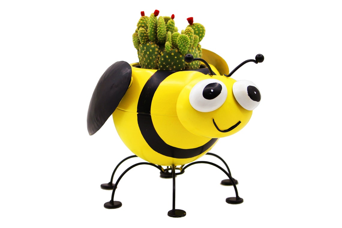 Bumble Bee Metal Planter With Pot Liner Succulent Pot - Etsy
