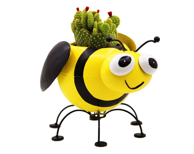 Bumble Bee Metal Planter With Pot Liner Succulent Pot Gardening ...