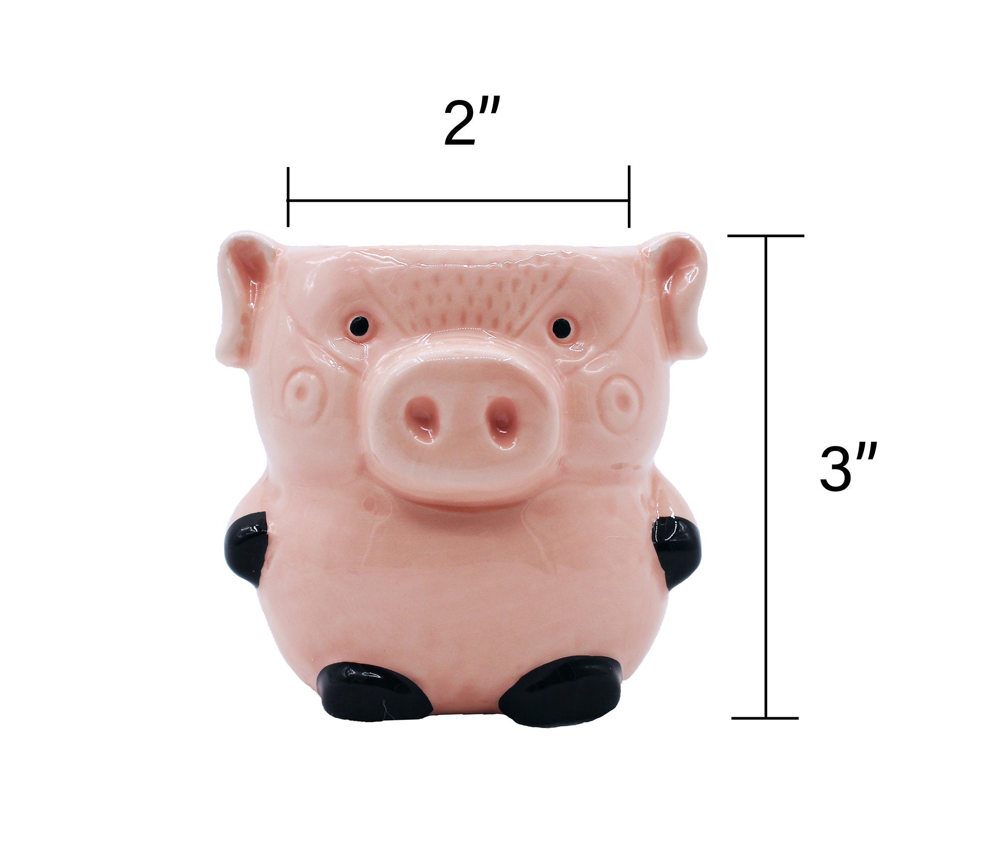 Cute Pig Planter Kitchen Pig Decor 2 Pack Ceramic Succulent - Etsy
