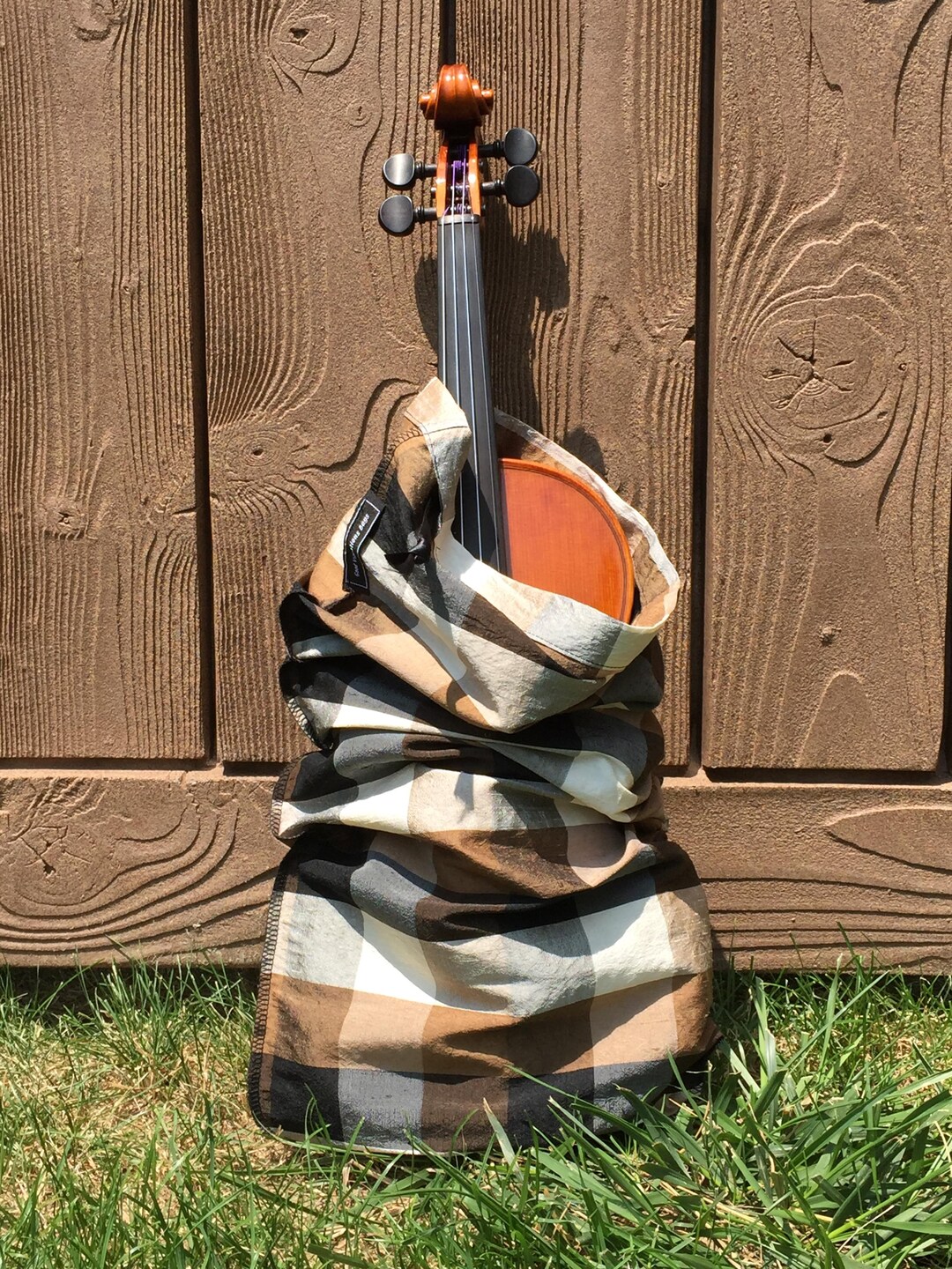 Black & Tan Silk Violin Bag - Etsy