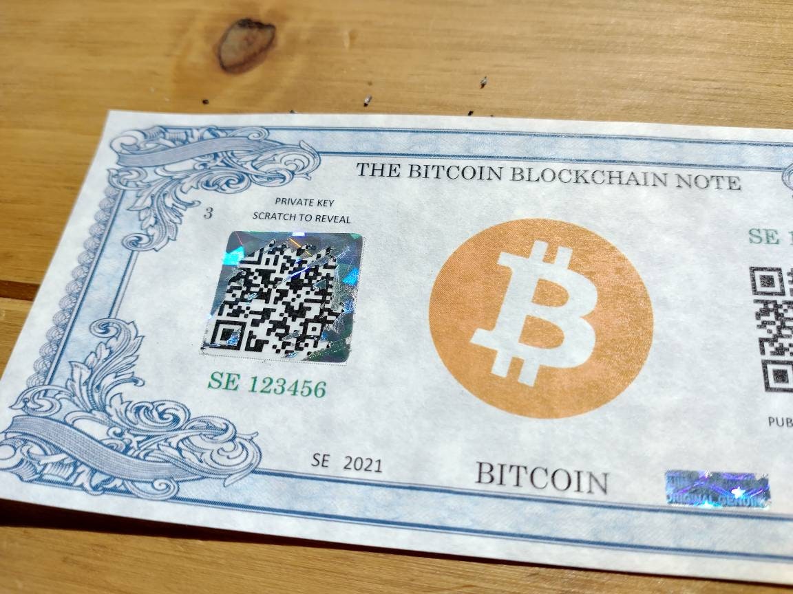 Bitcoin cold storage wallet. Great for gifts decorations and | Etsy