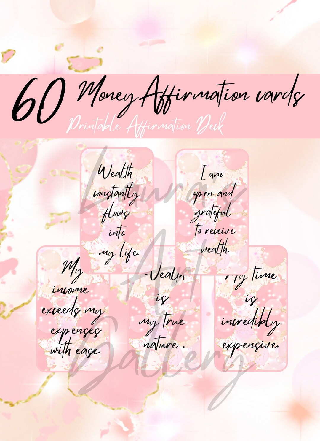60 Printable Money Affirmation Cards - Etsy