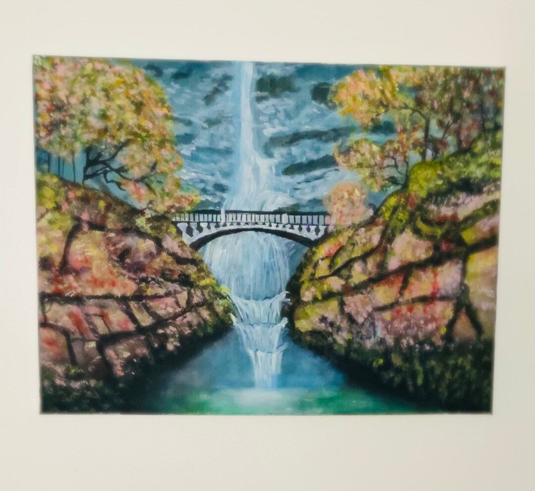 Multnomah Falls Painting 16x22 - Etsy