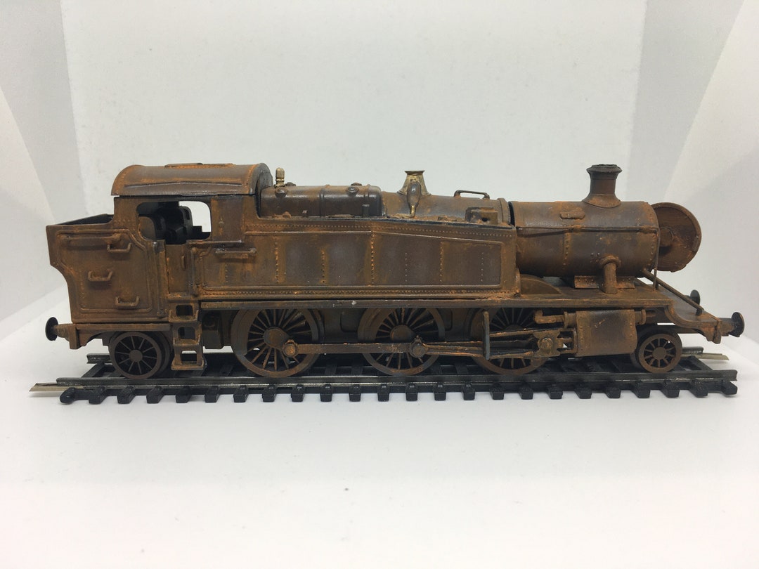 PRAIRIE TANK 6100 Steam Locomotive Rusted Scrap Modified Plastic Static ...