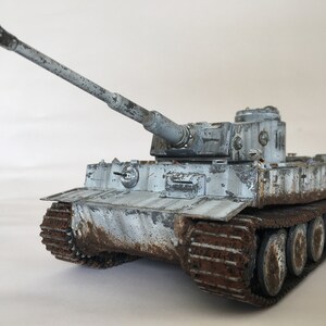 Tiger 1 Tank Early 1/35 Scale Winter Camouflage Heavily Weathered Lots ...