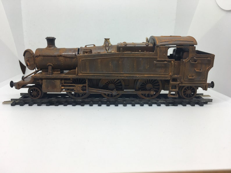 PRAIRIE TANK 6100 Steam Locomotive Rusted Scrap Modified Plastic Static ...