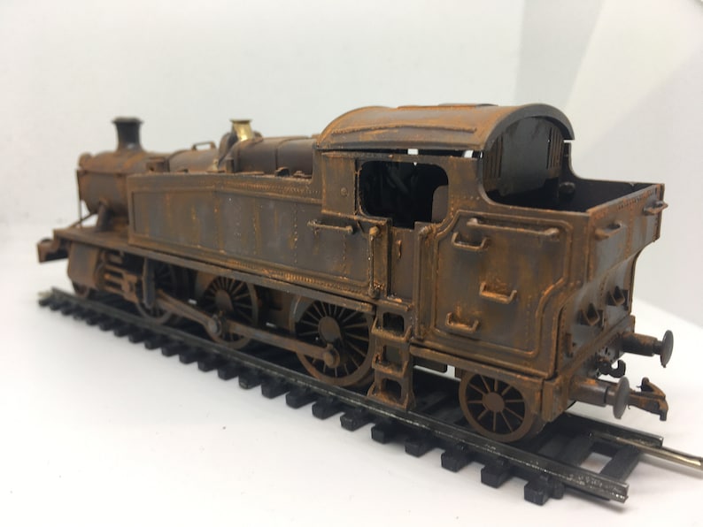 PRAIRIE TANK 6100 Steam Locomotive Rusted Scrap Modified Plastic Static ...