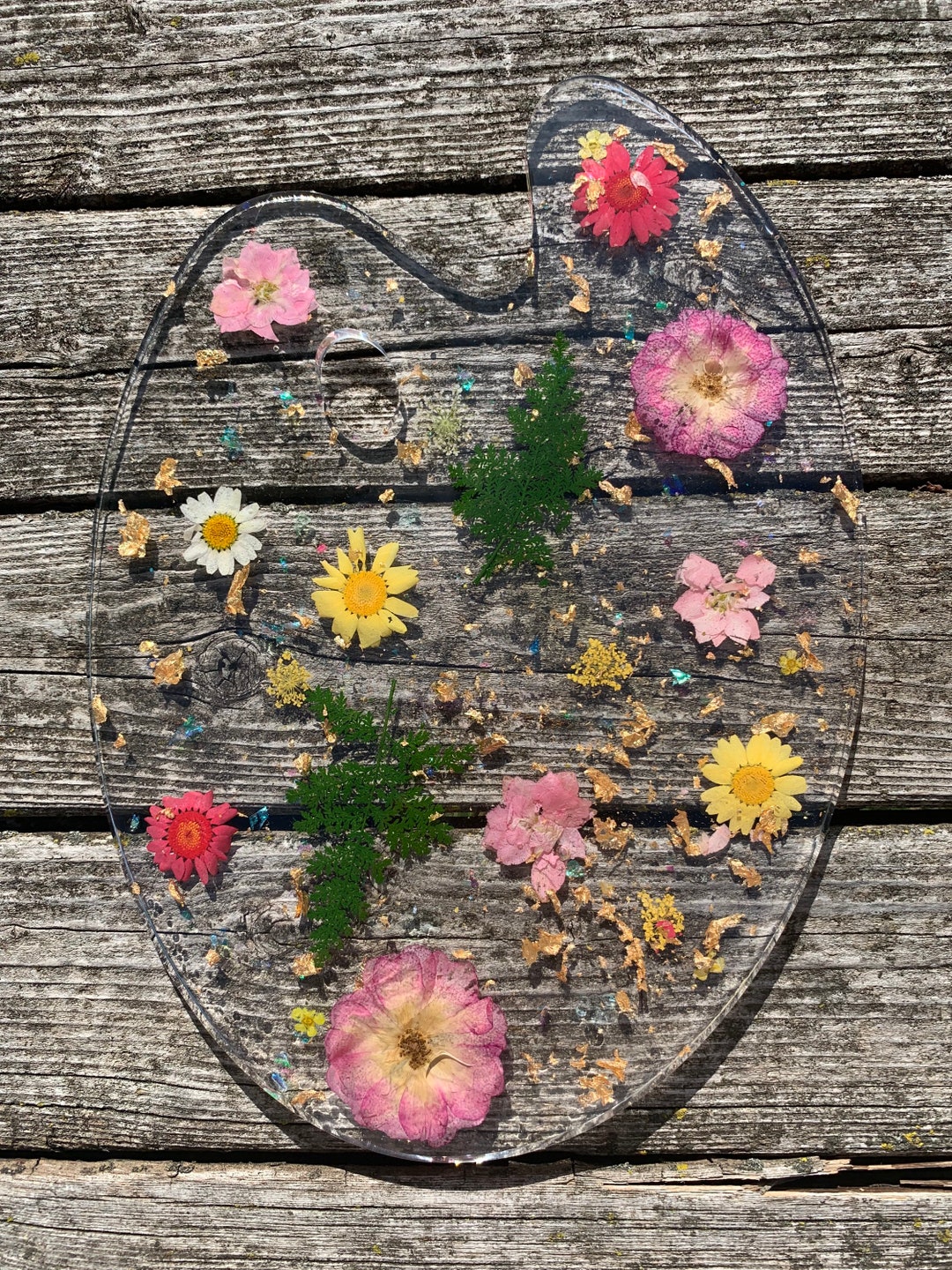 Floral Resin Painters Palette Floral Tray - Etsy Australia
