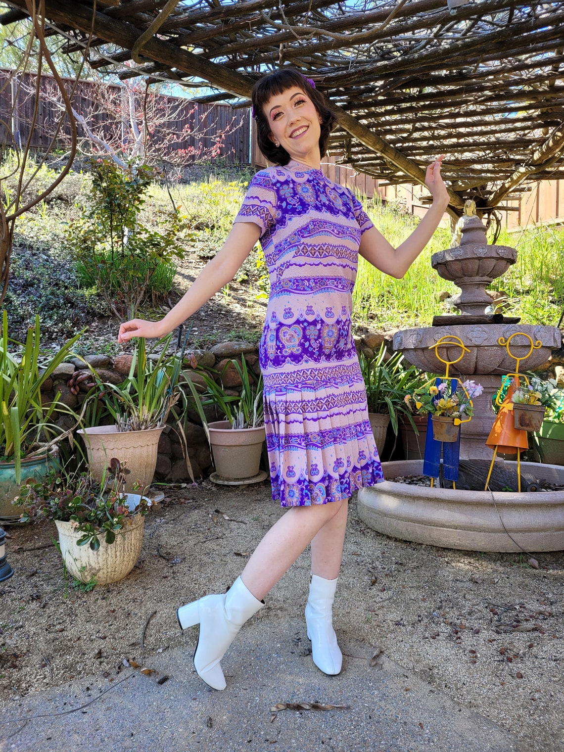 Paisley Psychedelic Mod Scooter Dress // Vintage 1960s / Nicole San ...