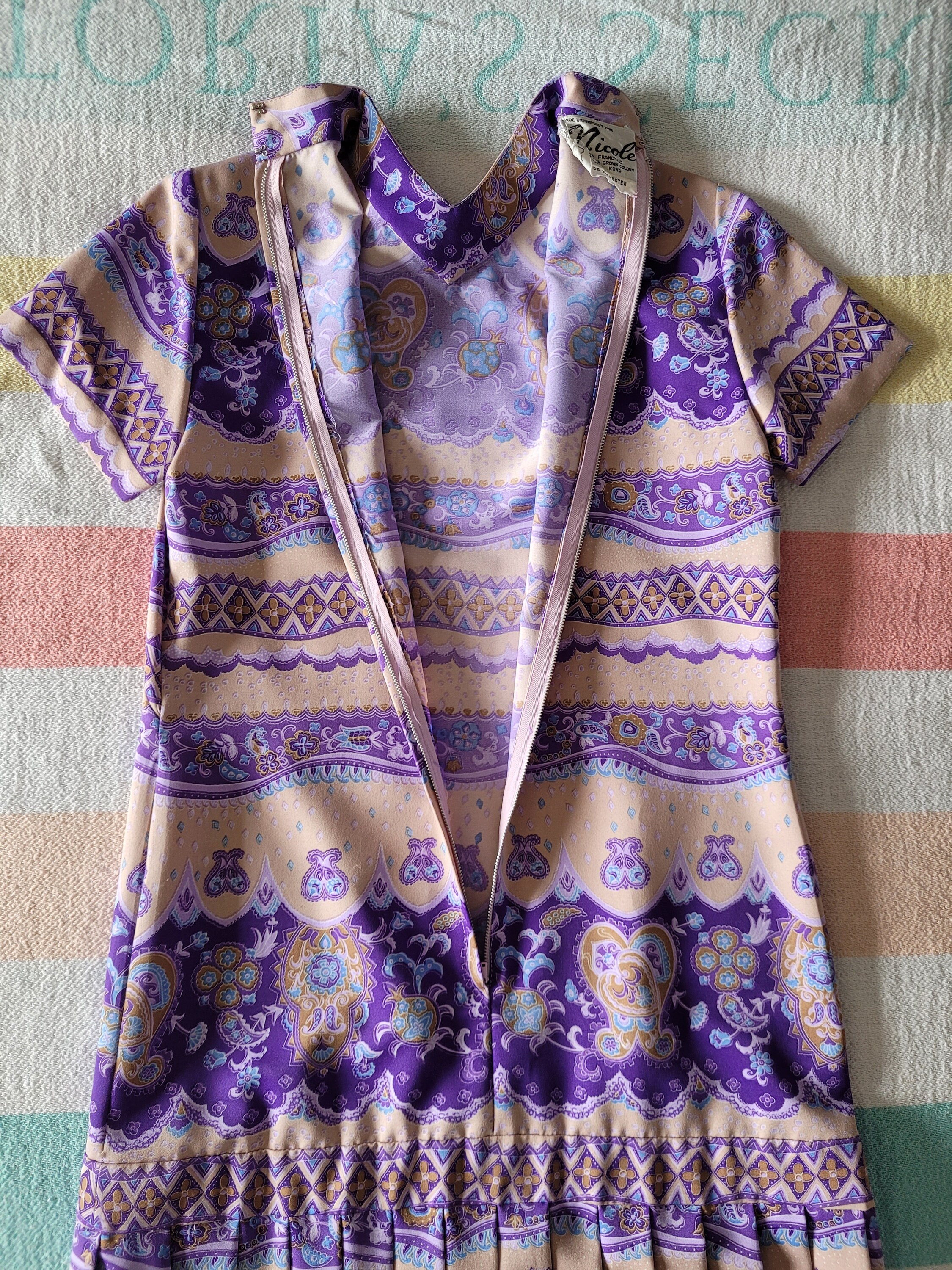 Paisley Psychedelic Mod Scooter Dress // Vintage 1960s / Nicole San ...