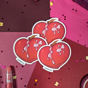 Juiced Peach Sexy Aesthetic Individual Sticker︱ Vinyl Matte Laptop ...