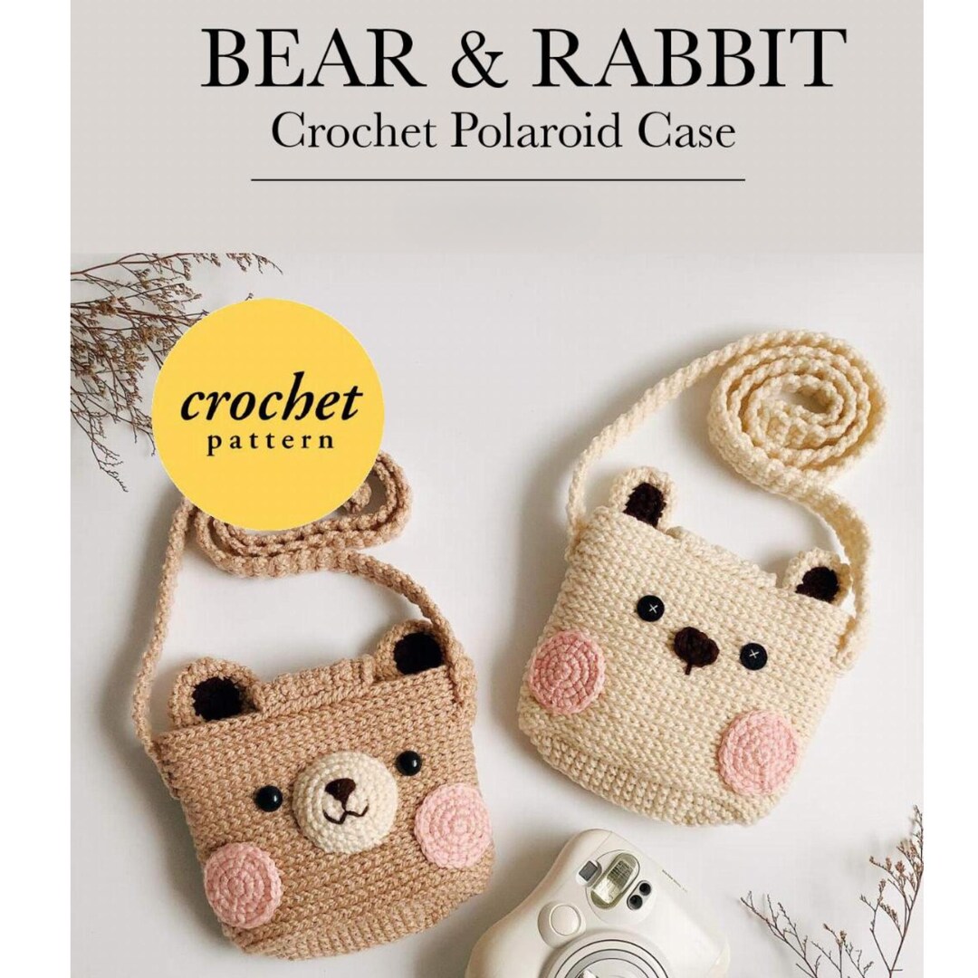 Bear and Rabbit Crochet Polaroid Camera Case – Cute & Handmade - Etsy
