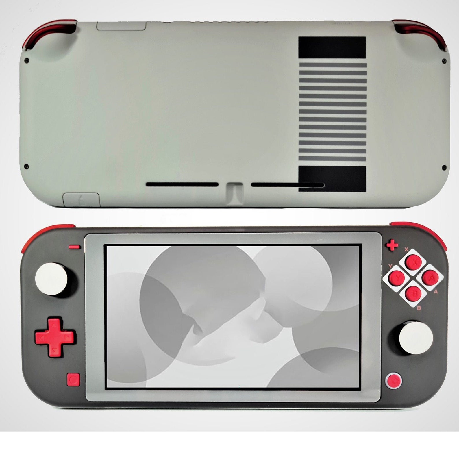 Custom Nintendo Switch Lite Console Classic NES Style Scarlet | Etsy