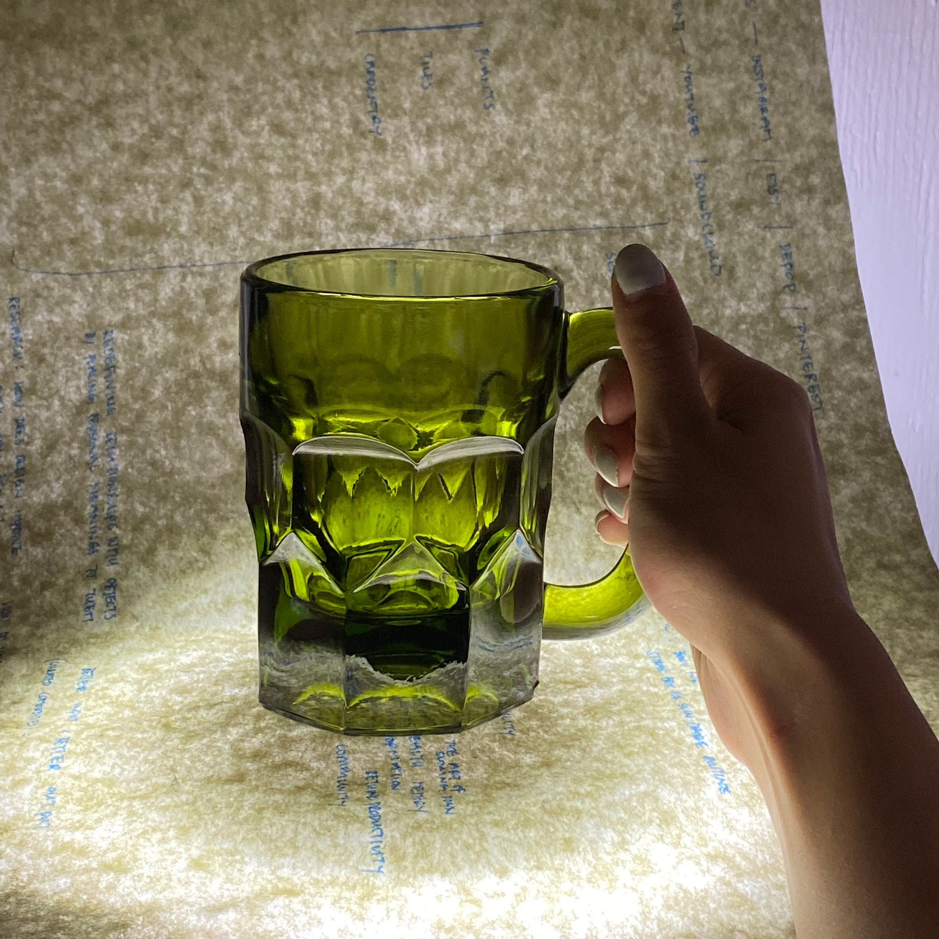 Emerald Green Dimple Beer Mug - Etsy