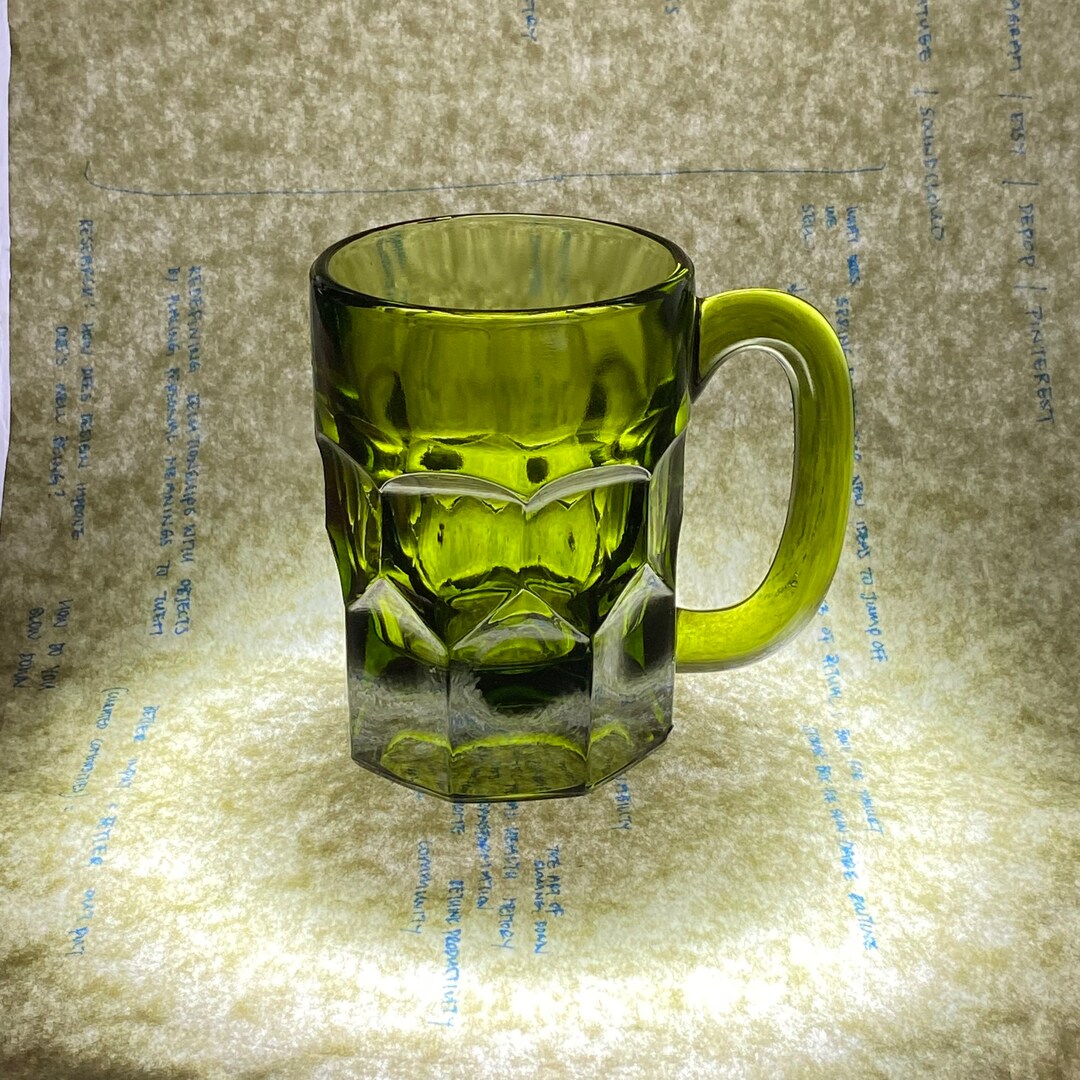 Emerald Green Dimple Beer Mug - Etsy