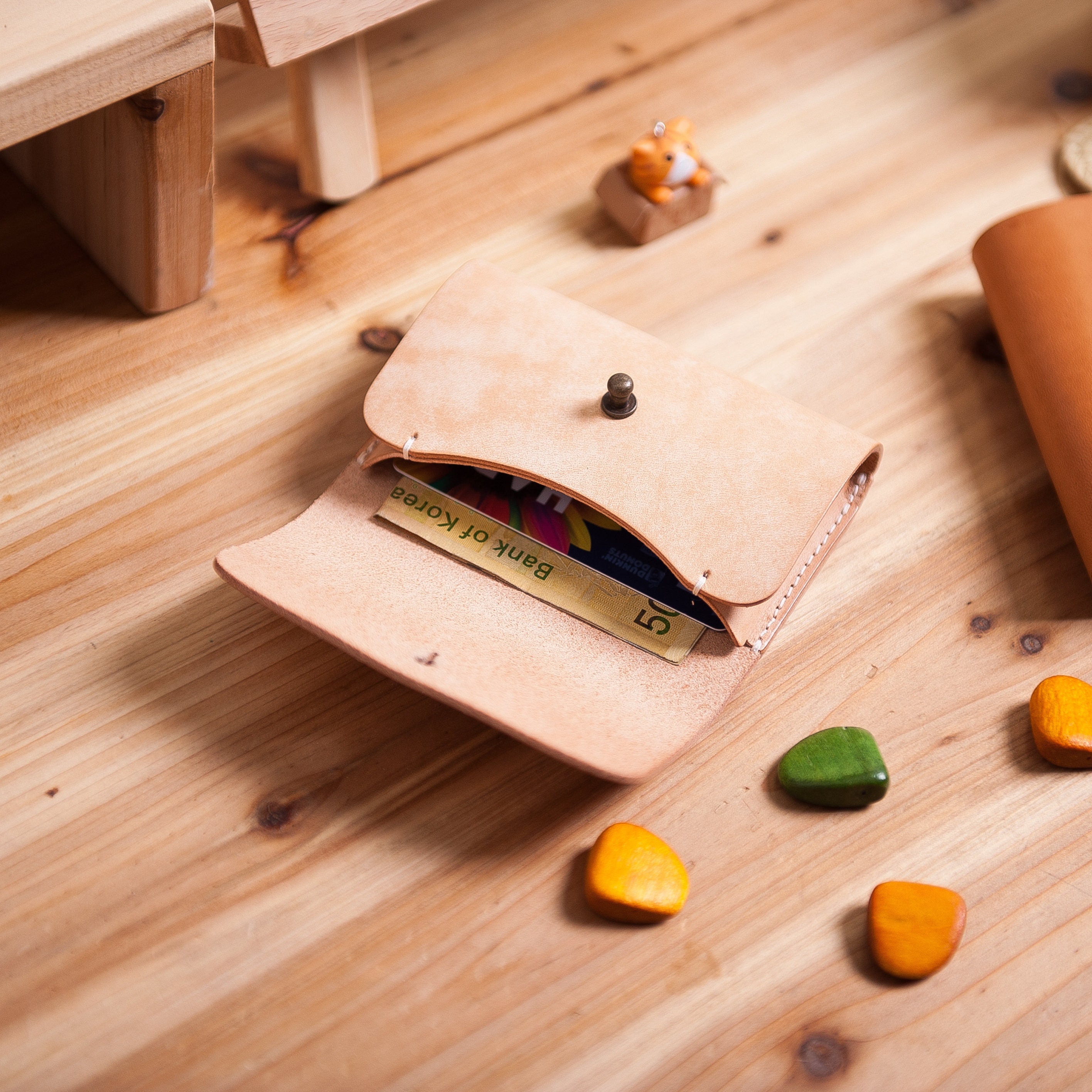 Personalized Leather Card Wallet Snap - Etsy