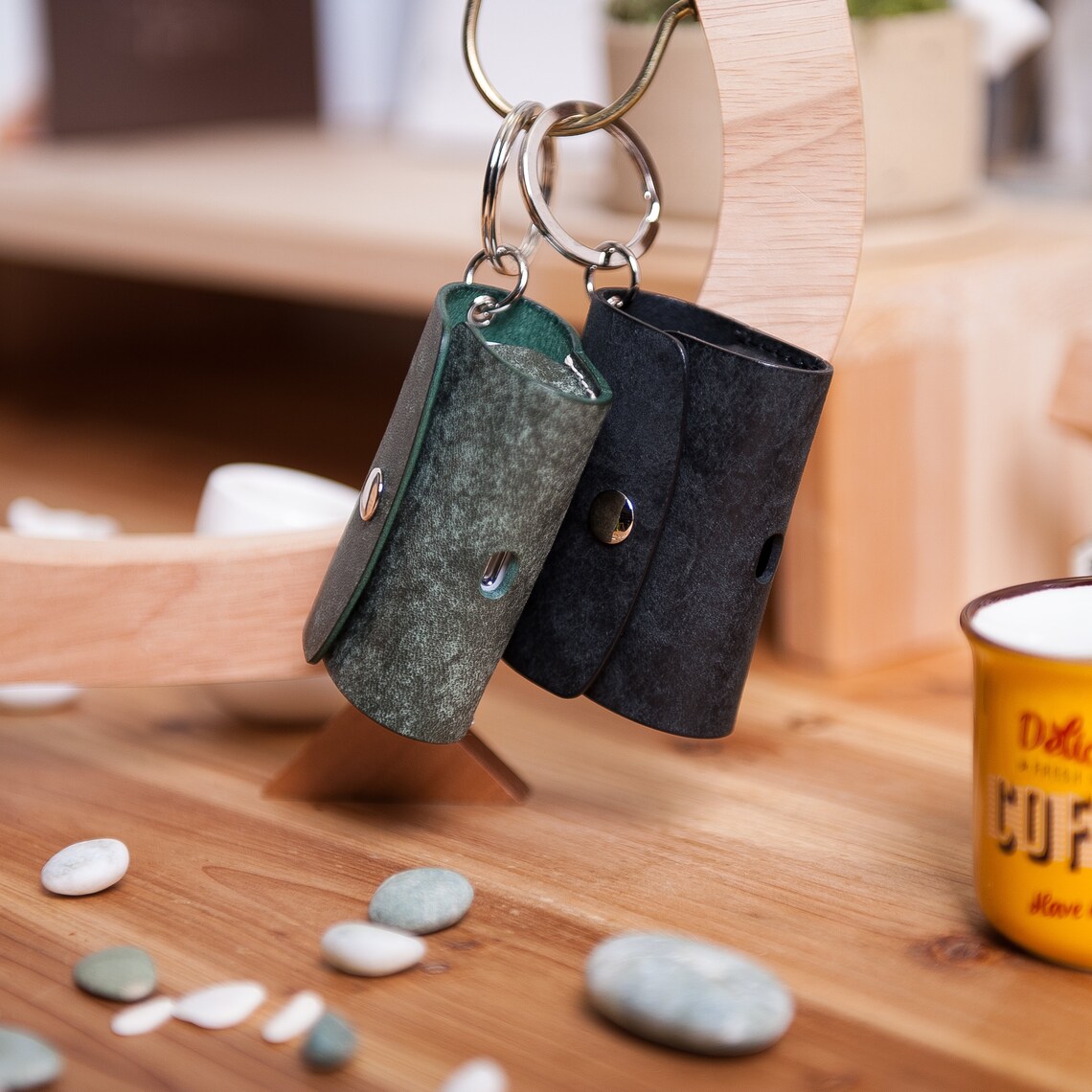 Personalized Leather Airpods Pro Case Snap Key Chain - Etsy