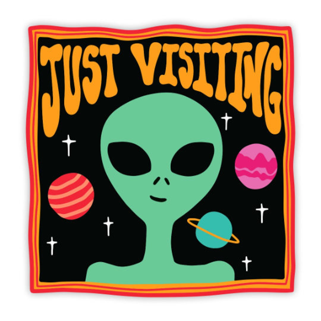 Just Visiting Sticker - Etsy
