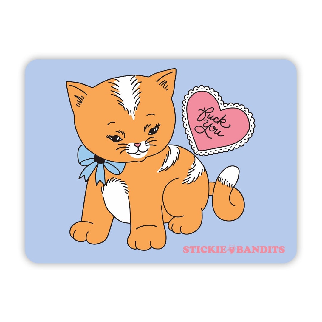 Kitty Heart Magnet - Etsy