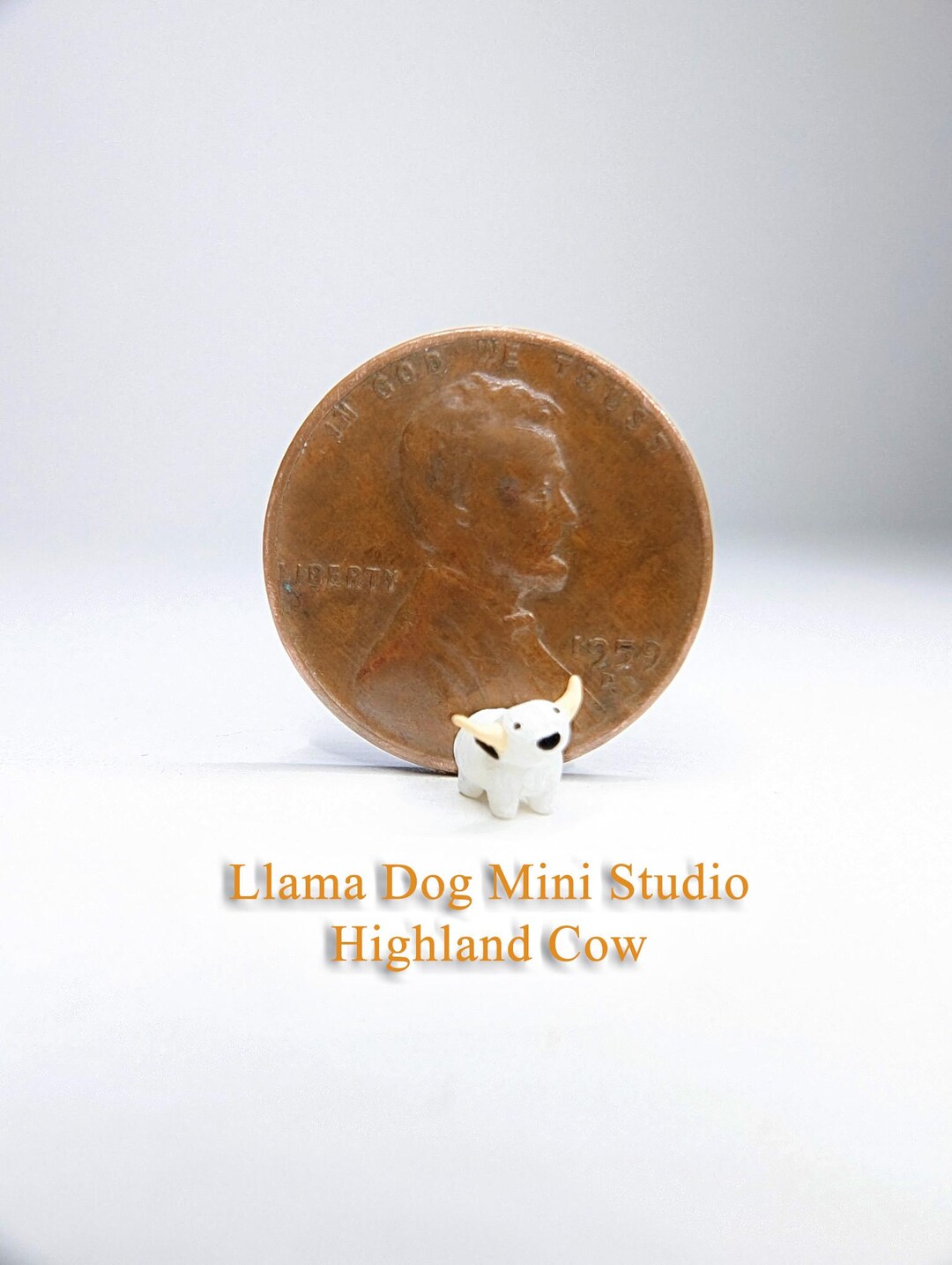 Cute Micro Highland Cow - Miniatures Are Great for Jewelry, Diorama's ...