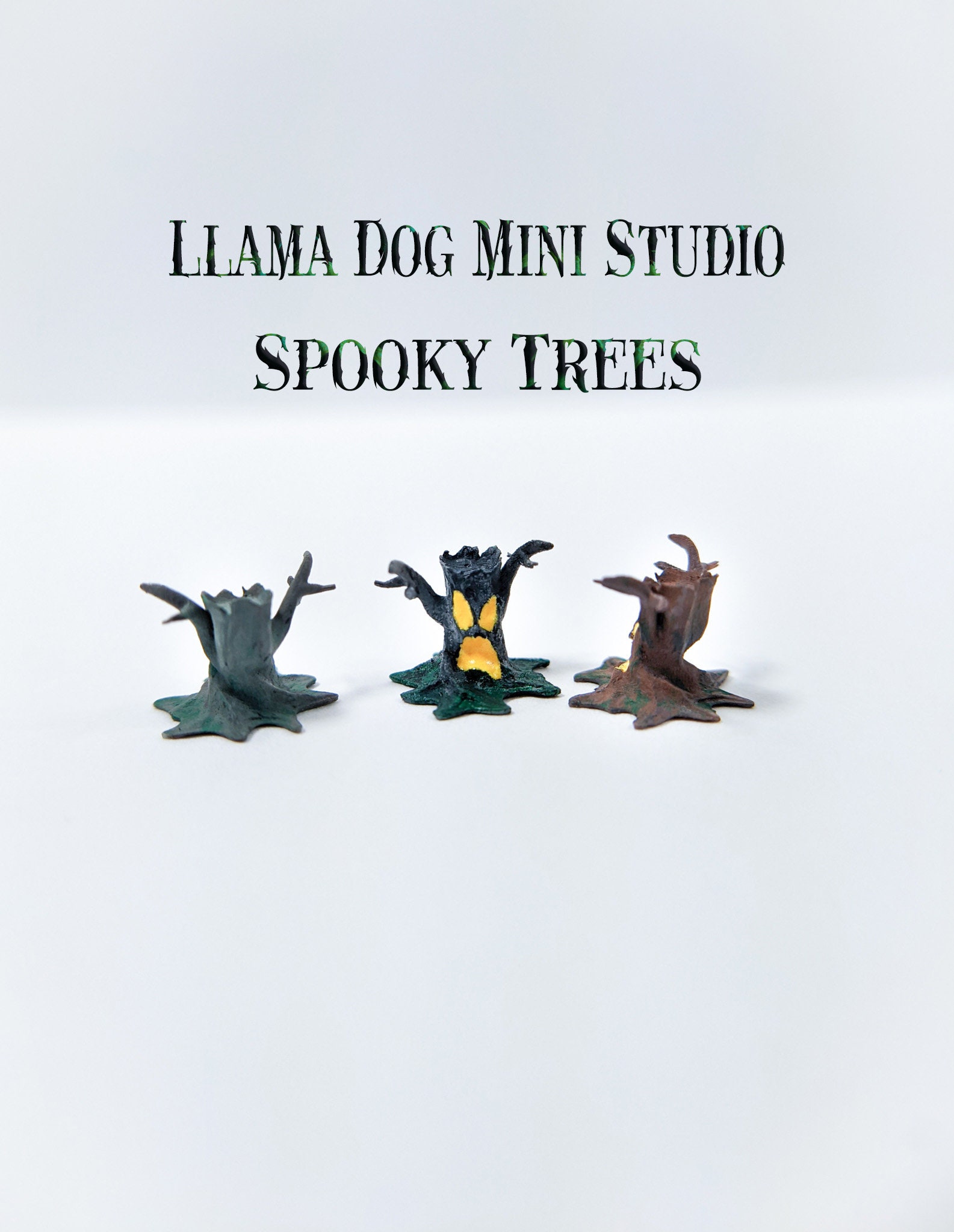 Spooky Trees Hand Painted Miniatures Micro Figurines for - Etsy