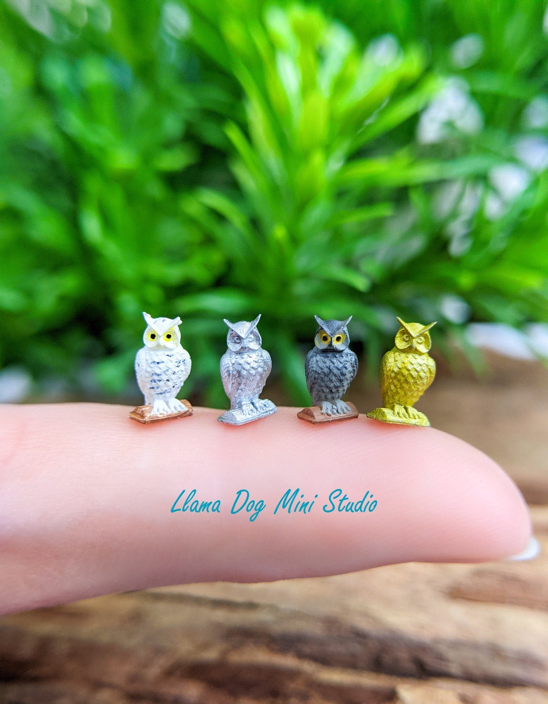 Micro Owl Figurine | Hand-painted Miniatures for Diorama Jewelry, Train ...
