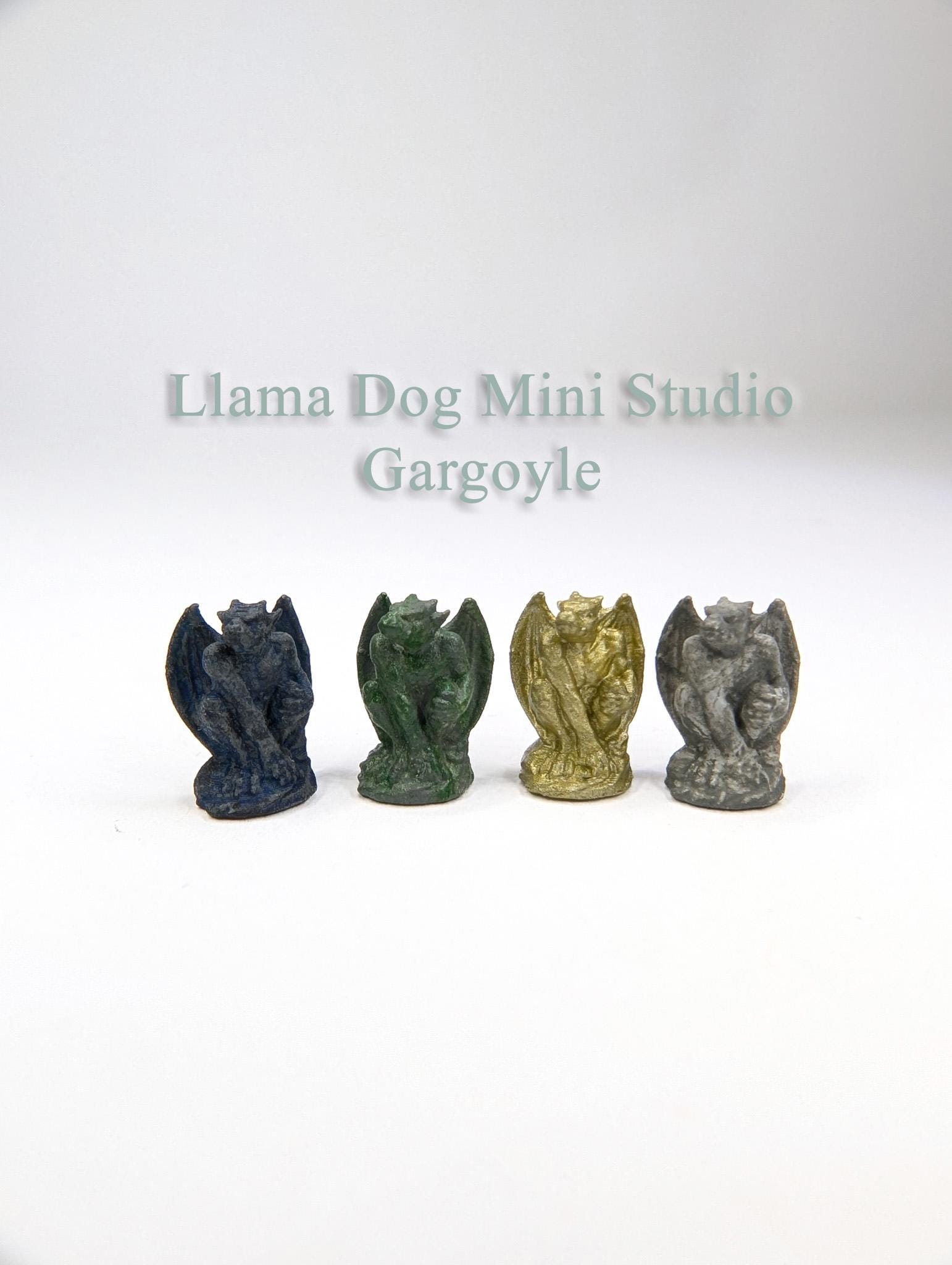 Gargoyle Micro Figurine (8mm - 5/16") | Hand-painted Miniature ...