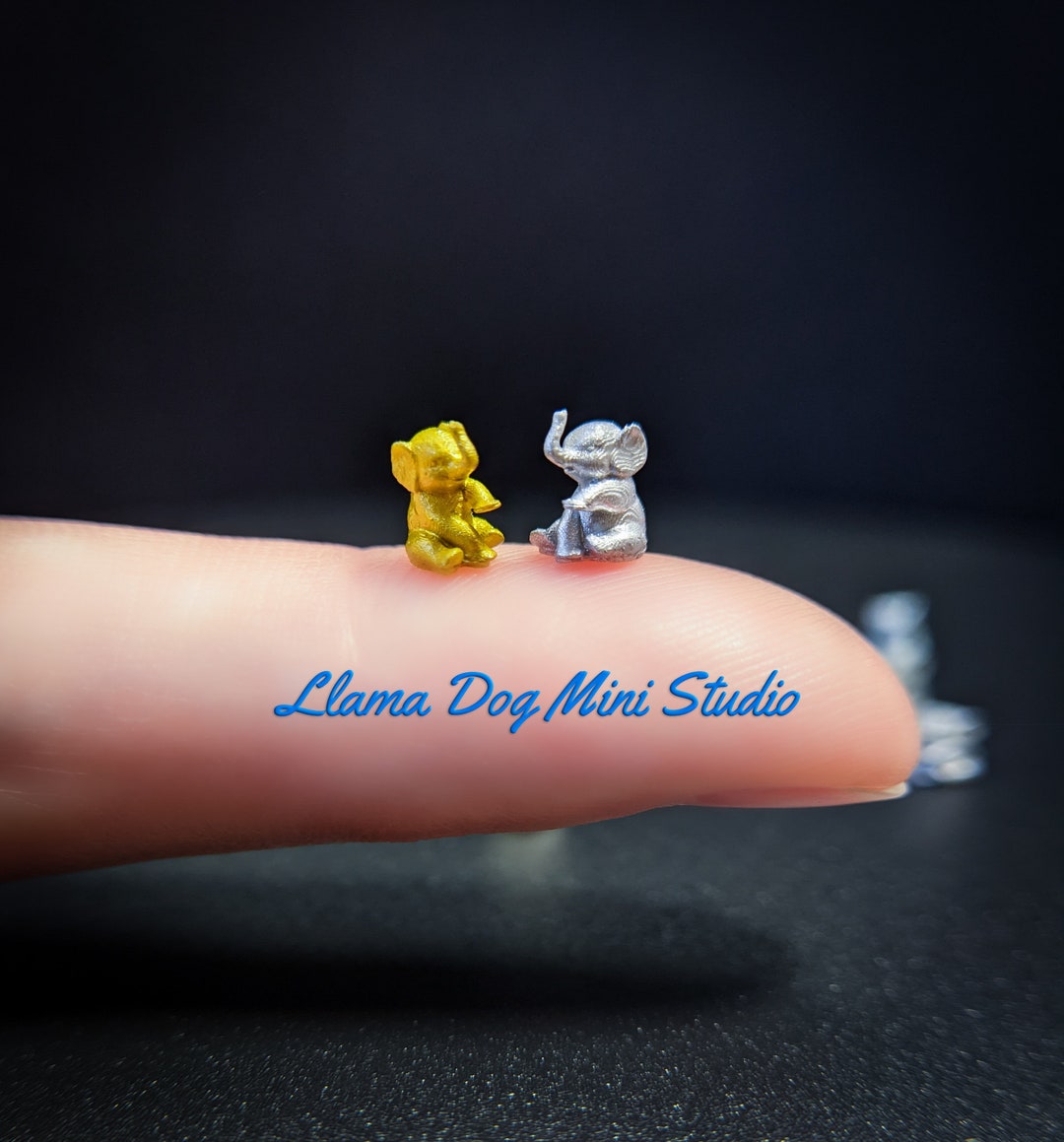 Micro Baby Elephant - Miniature Figurines for Jewelry, Diorama's, Resin ...