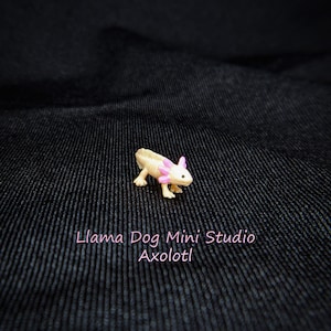 Micro Axolotl Figurine | Hand-painted Miniatures for Diorama Jewelry ...