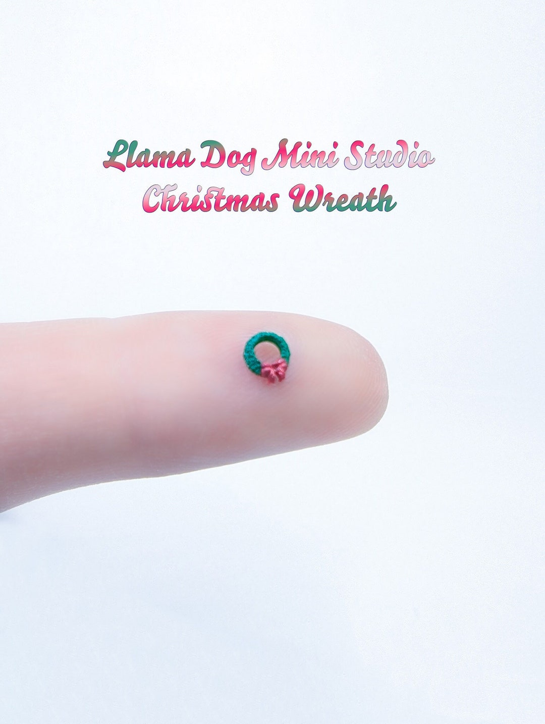 Extremely Tiny Micro Christmas Wreath - Miniature Figurines for Jewelry ...