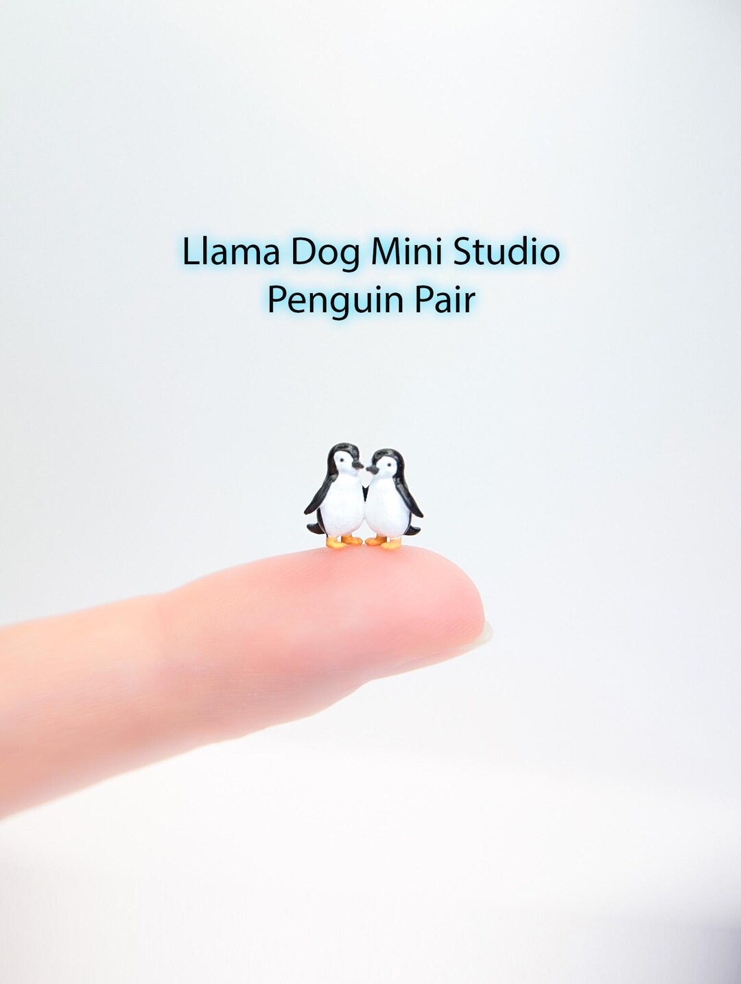 Penguin Pair Micro Figurine (9mm - 3/8") | Hand-painted | Diorama ...