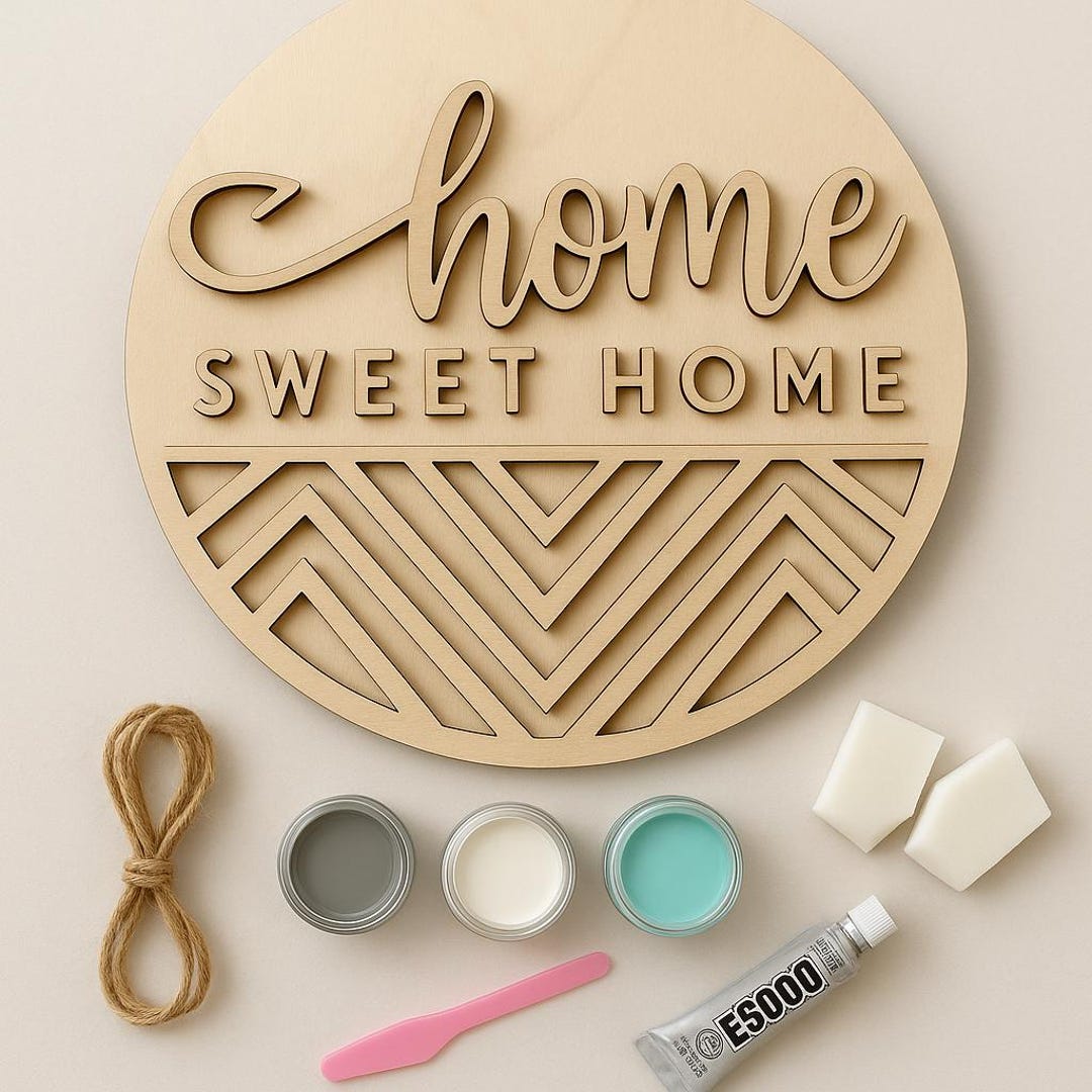 DIY Home Sweet Home Wood Sign Kit – Paint & Assemble Your Own Home ...