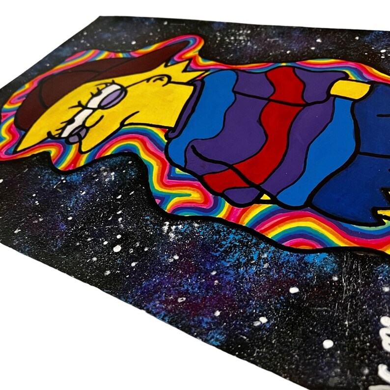 Trippy Hippie Lisa Simpson Art - Room Decor, Trippy Art, Psychedelic ...