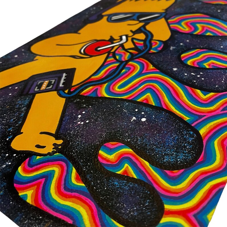 Bart Simpson- Trippy Art Wall Art Room Decor the Simpsons- 16x12” - Etsy