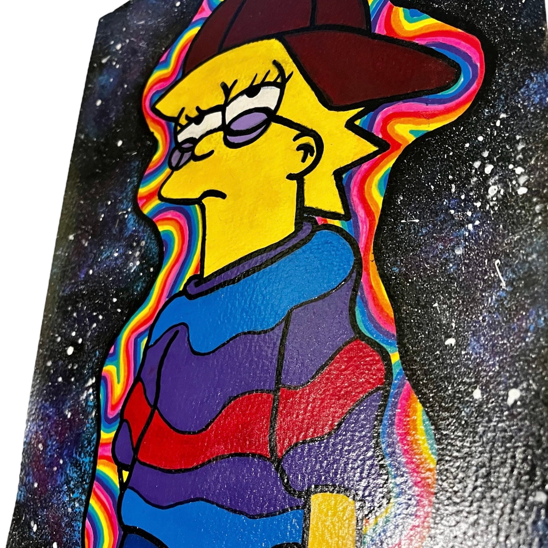 Trippy Hippie Lisa Simpson Art - Room Decor, Trippy Art, Psychedelic ...