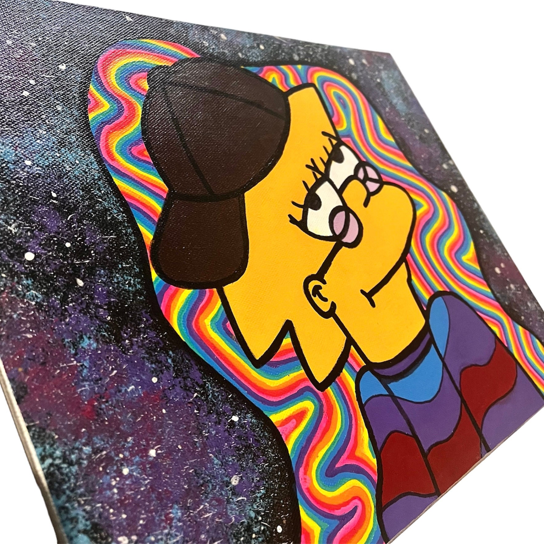 Trippy Lisa Hippie Painting Room Decor Wall Art 14x11 - Etsy