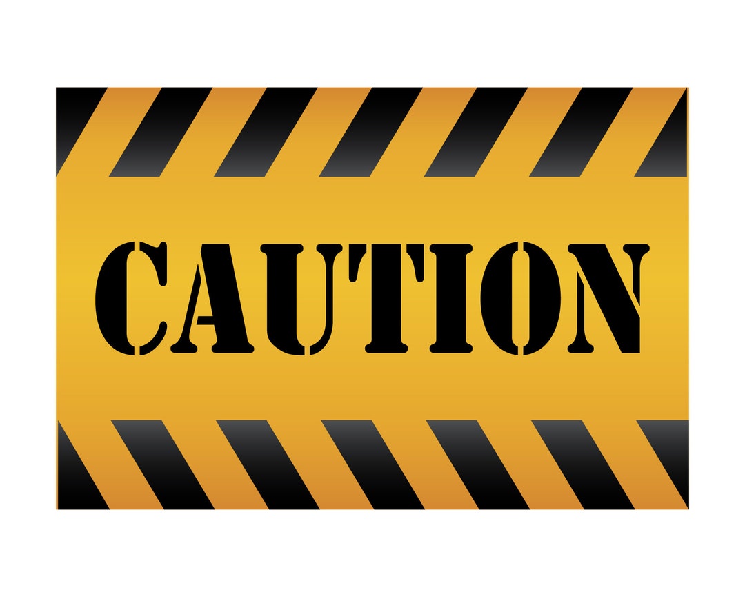 Caution Sign Indoor/outdoor 5 Pack 18"wx 12"h 4mm Corrugated Plastic - Etsy