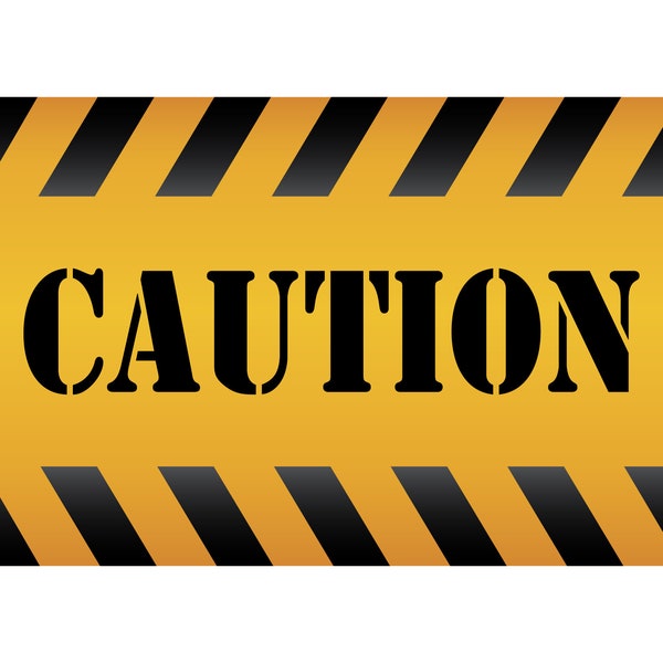 Plastic Caution Sign - Etsy